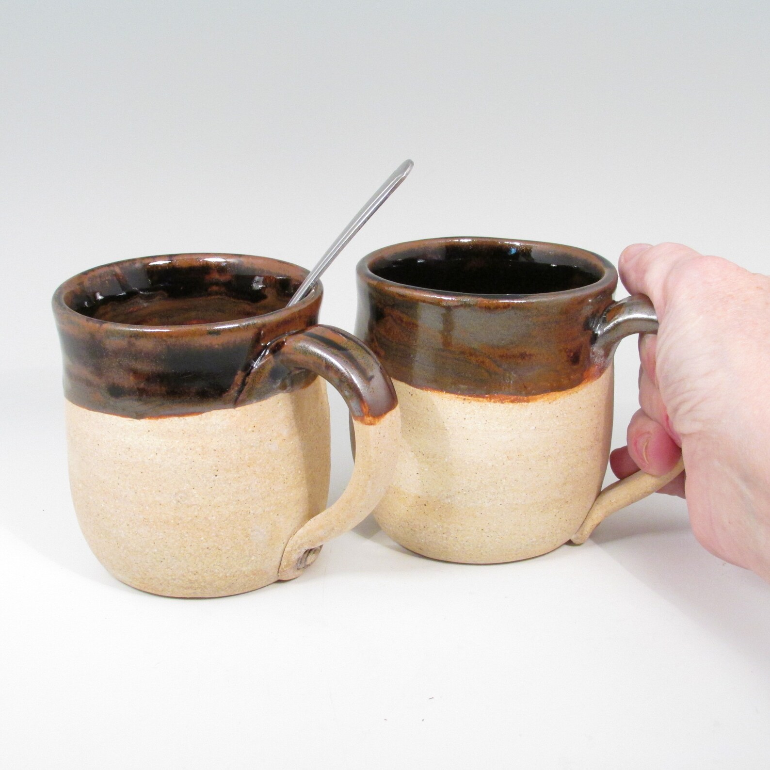 Ceramic Mug Set, Anniversary Set, Hand Crafted Mug Set, Wheel Thrown ...