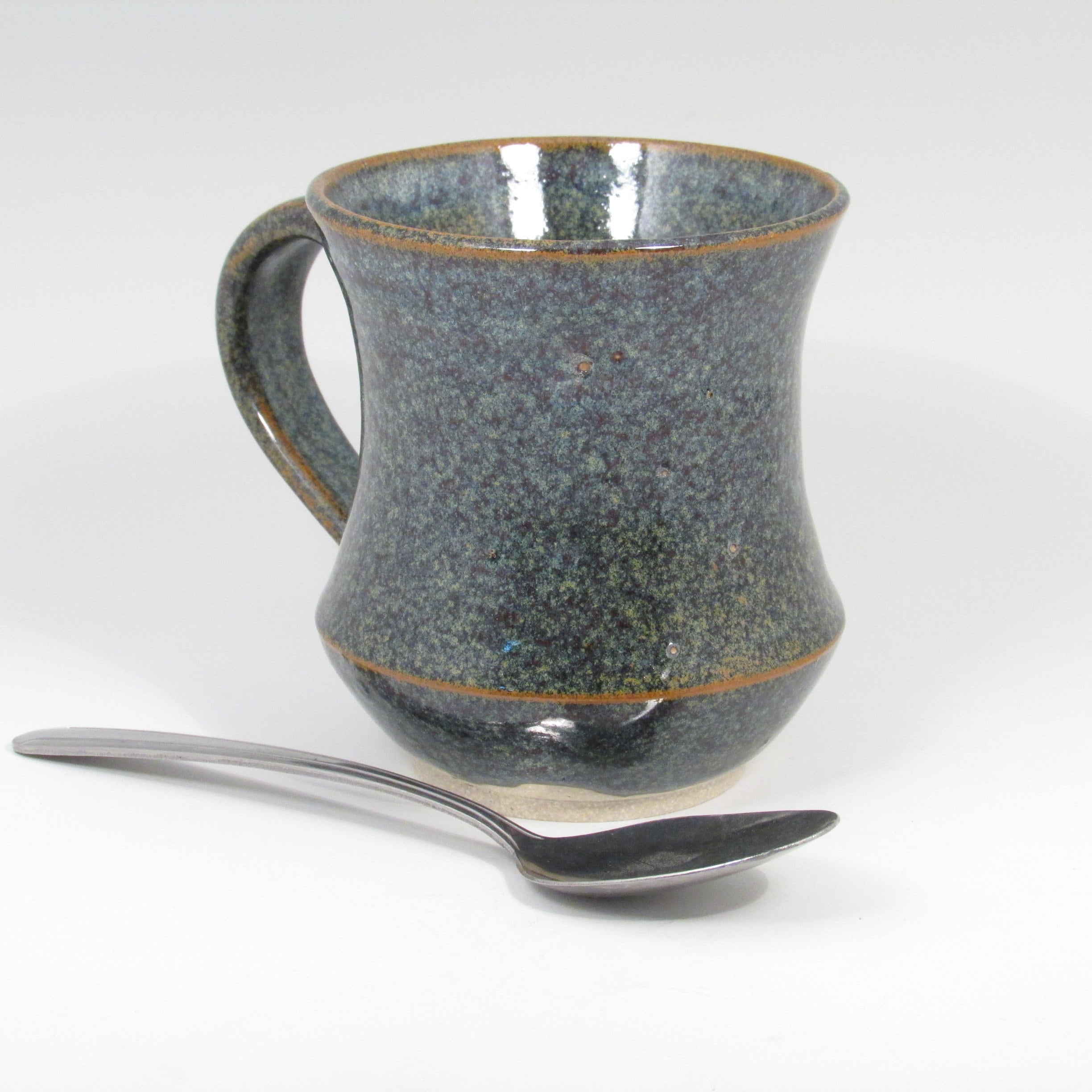 Small Coffee Mug Hand Crafted Mug Speckled Blue Mug - Etsy
