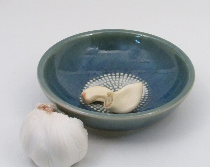 Ginger Grater, Blue Ceramic Grater, Garlic Grater, Stoneware Grater ...