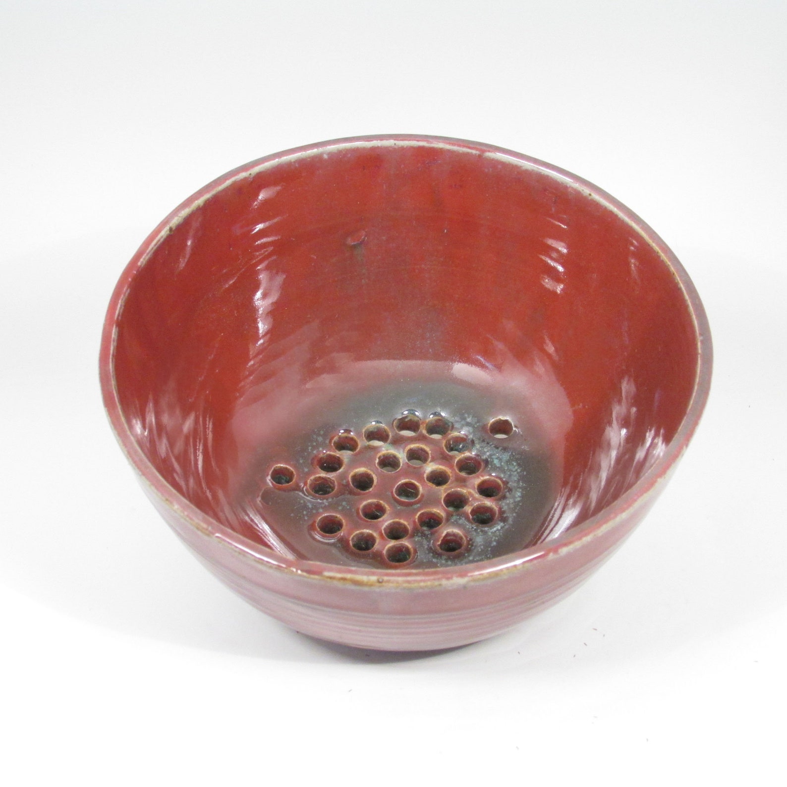 Ceramic Berry Bowl, Colander and Saucer, Strainer and Saucer, Fruit ...