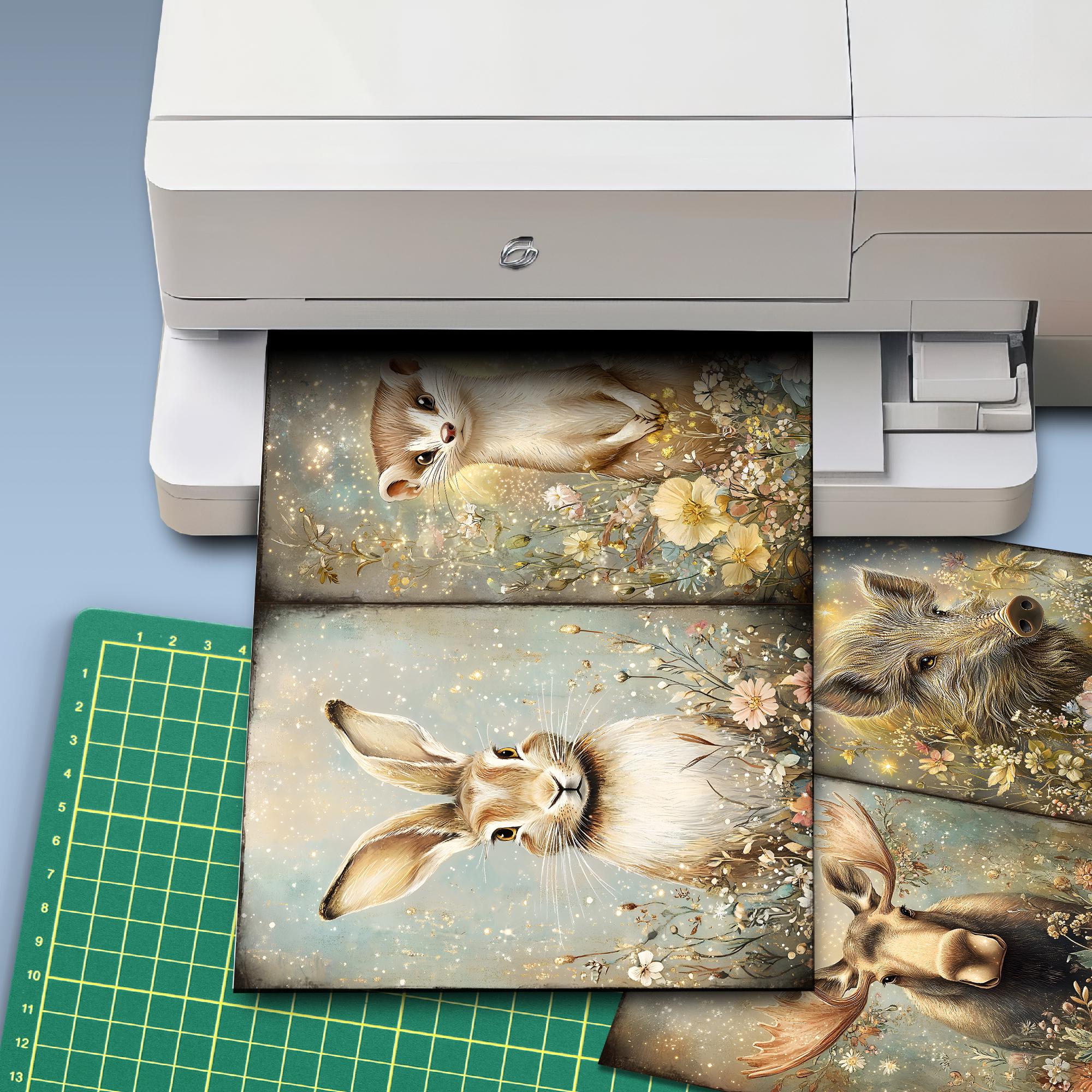 Magical Forest Animals Junk Journal Pages - Nature Themed Papers ...