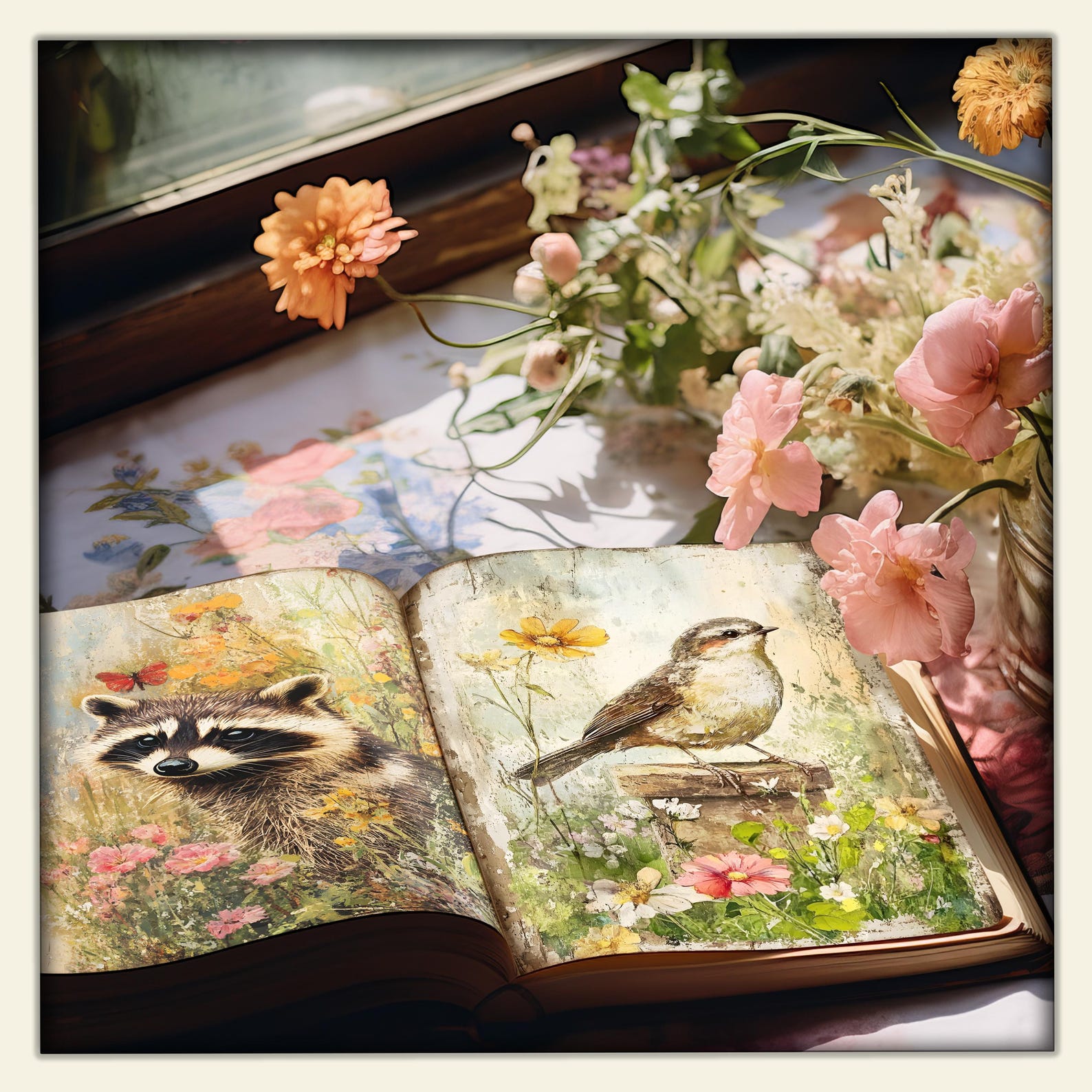 Cottagecore Junk Journal Pages – Printable English Garden Wildlife ...