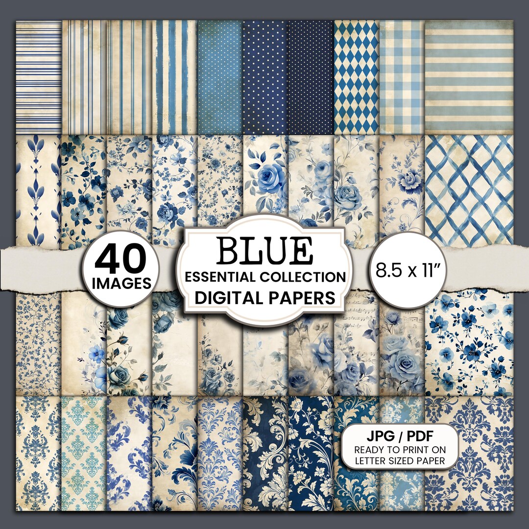 Vintage Patterned Paper Collection - Papercraft Scrapbooking Junk ...