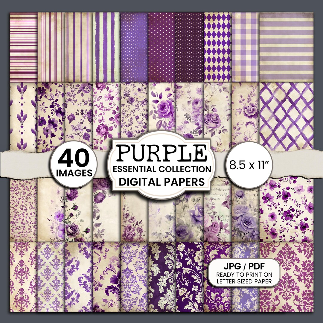 Vintage Patterned Paper Collection - Papercraft Scrapbooking Junk ...