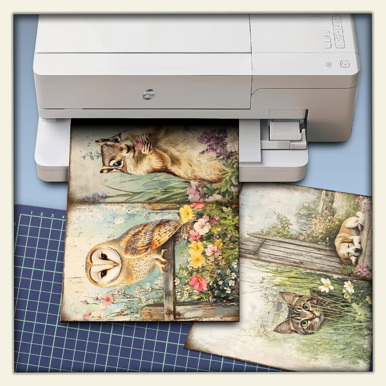 Cottagecore Junk Journal Pages – Printable English Garden Wildlife ...
