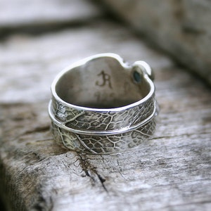 London Blue....sage Leaf Ring With London Blue Topaz...engagement Ring ...