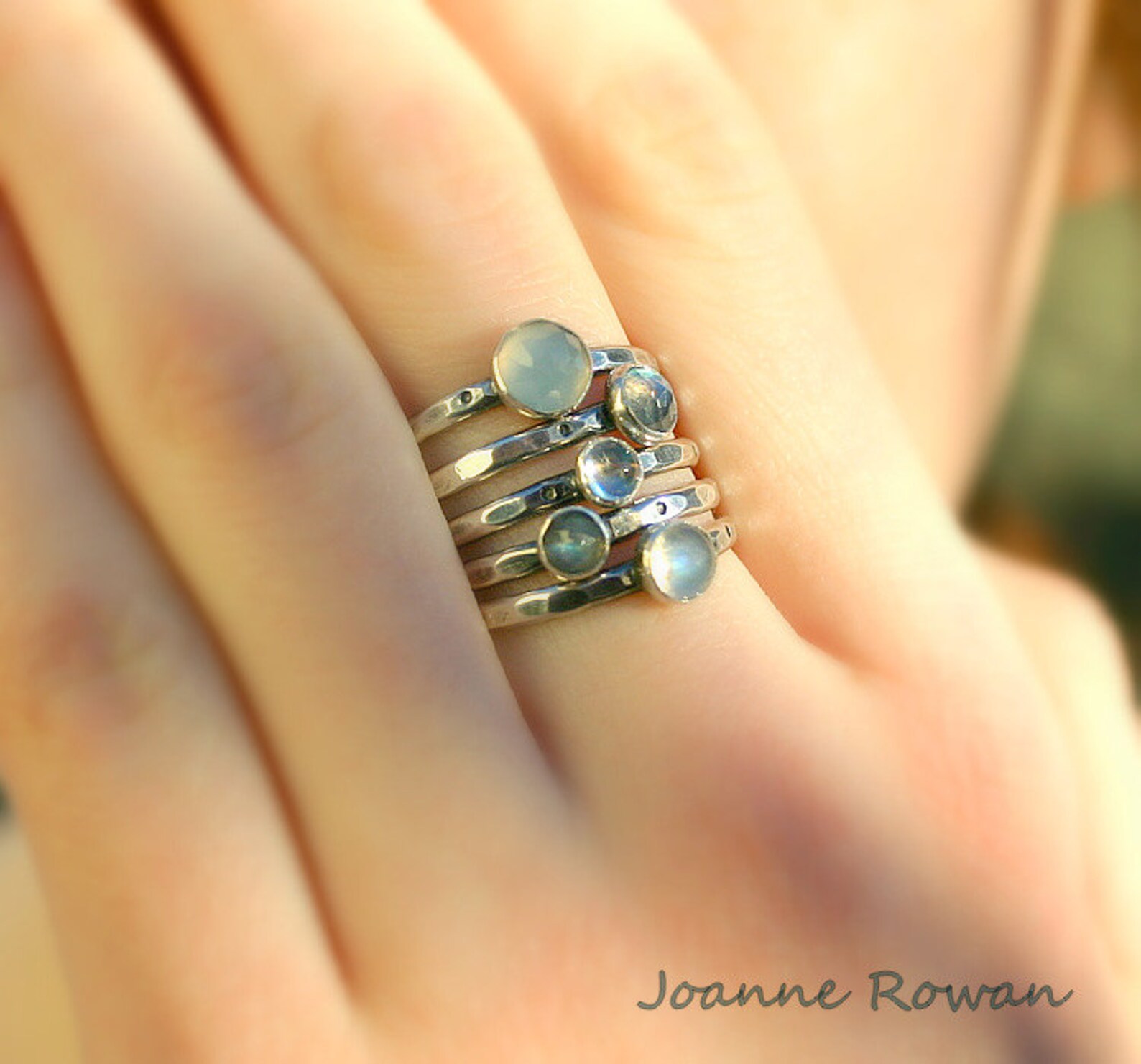 Moons of Pluto...set of Five Stacking Rings in Sterling Silver - Etsy