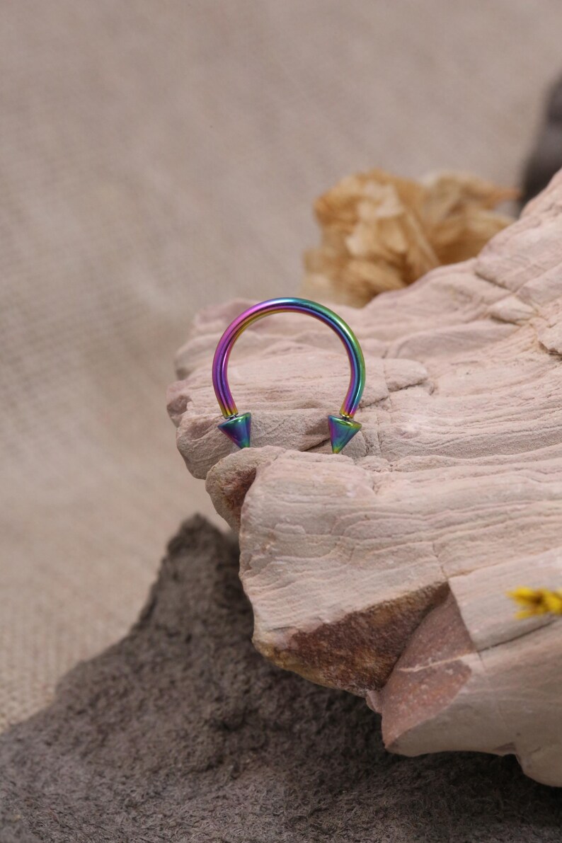 Horseshoe Septum Nose Ring 16G Septum Ring Internally Threaded Daith ...