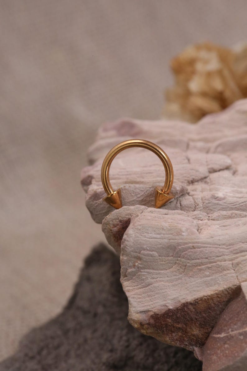 Horseshoe Septum Nose Ring 16G Septum Ring Internally Threaded Daith ...