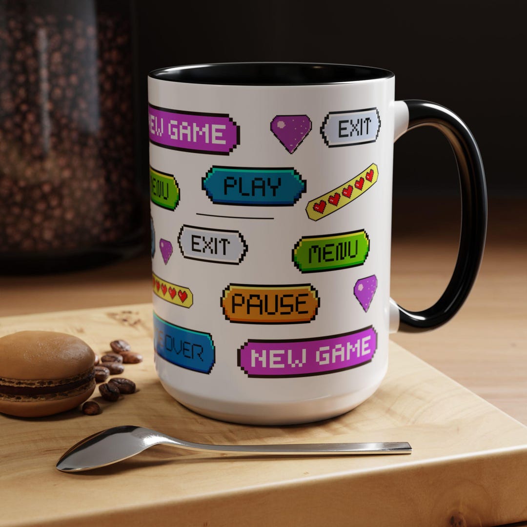 Video Game Command Coffee Mug: Gamer Decor, Geek Gift (15oz) - Etsy