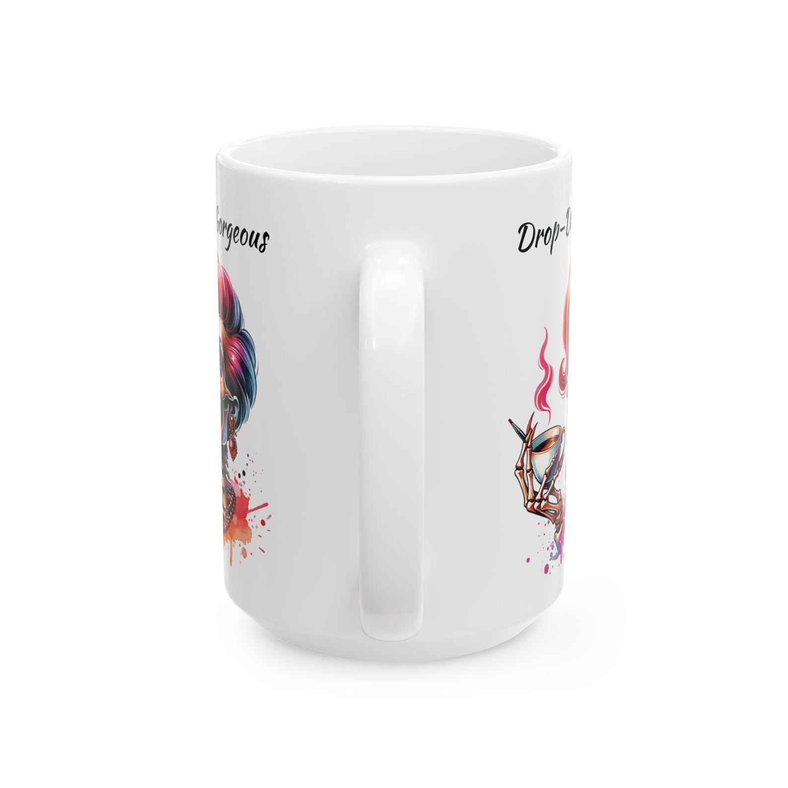Drop Dead Gorgeous Skeleton Coffee Mug, Halloween Gift, Funny Mug ...