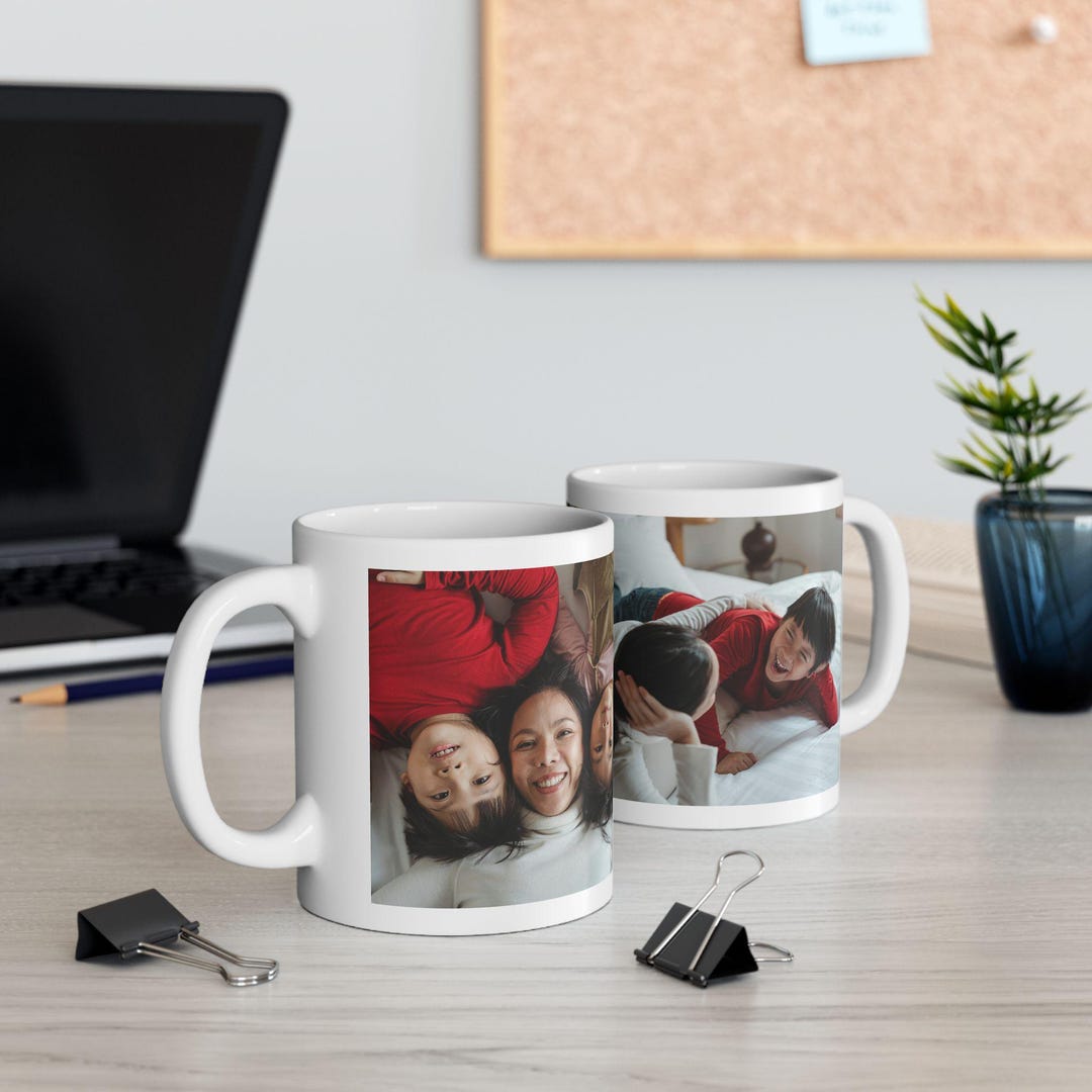 Custom Photo Ceramic Mug: Personalized Family Pet Picture Gift - Etsy