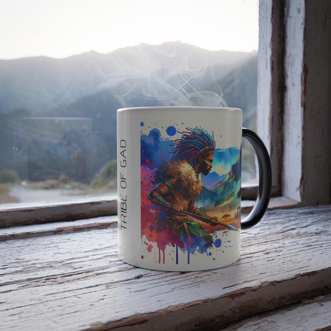 Tribe of Gad Color Changing Mug: Israelite Warrior, Mountain Art - Etsy