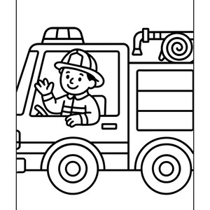 Firemen Heroes Coloring Book | 27 Printable Firefighter & Fire Truck ...