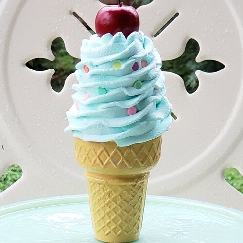 Fake Ice Cream Cone Prop Strawberry And Vanilla Soft Serve Etsy