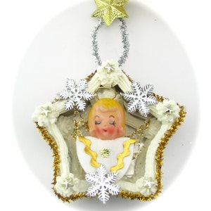 Angel Tart Tin Christmas Ornament With Vintage Angel and Star Tart Tin ...