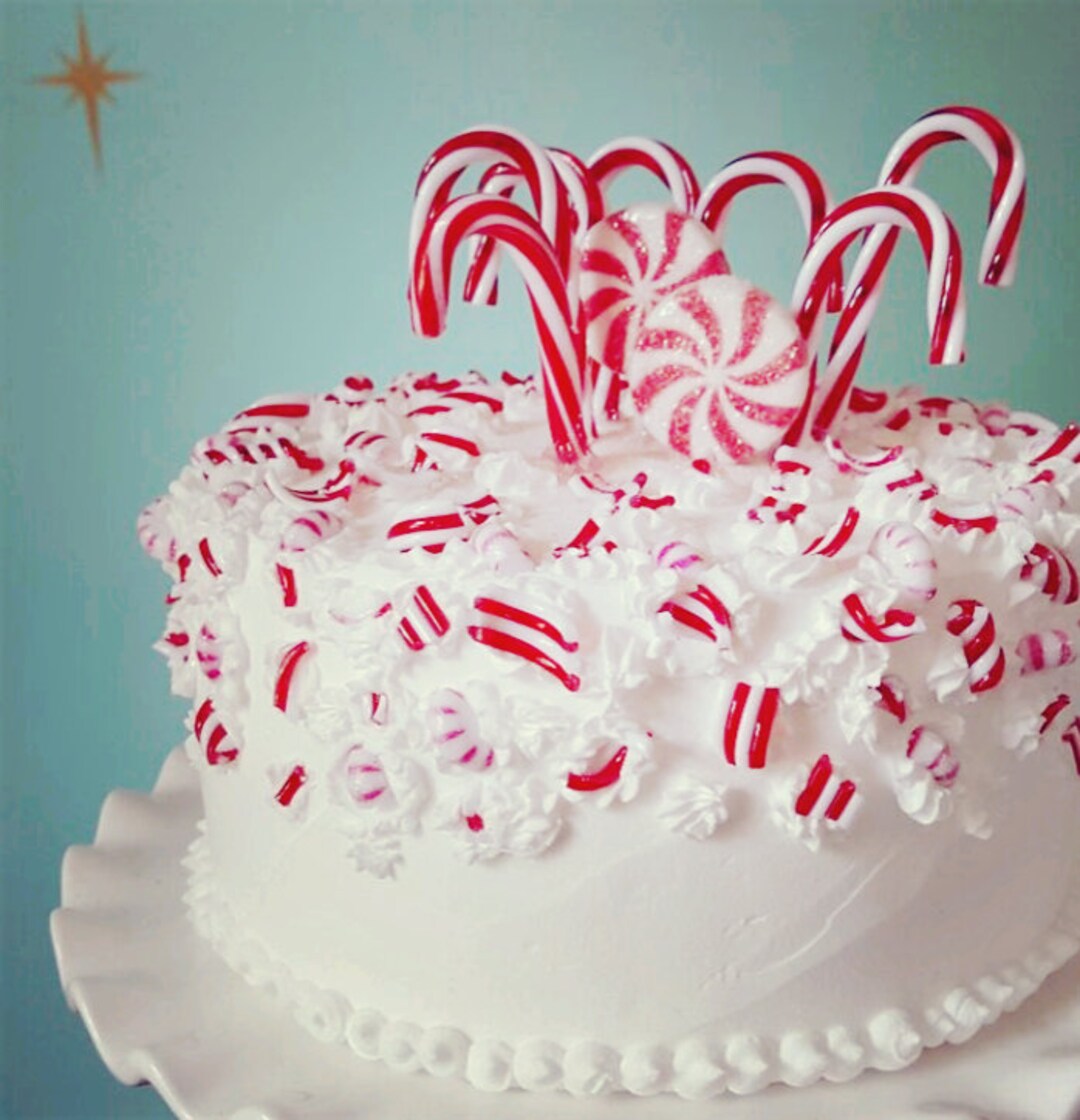 Candy Cane Fake Cake."retro Christmas Cake Collection" Fab Photo Prop ...