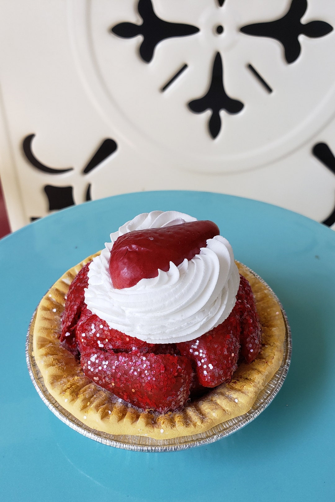 Fake Strawberry Pie. 1 Mini Pie. Retro Cookbook Pie Collection. Perfect ...