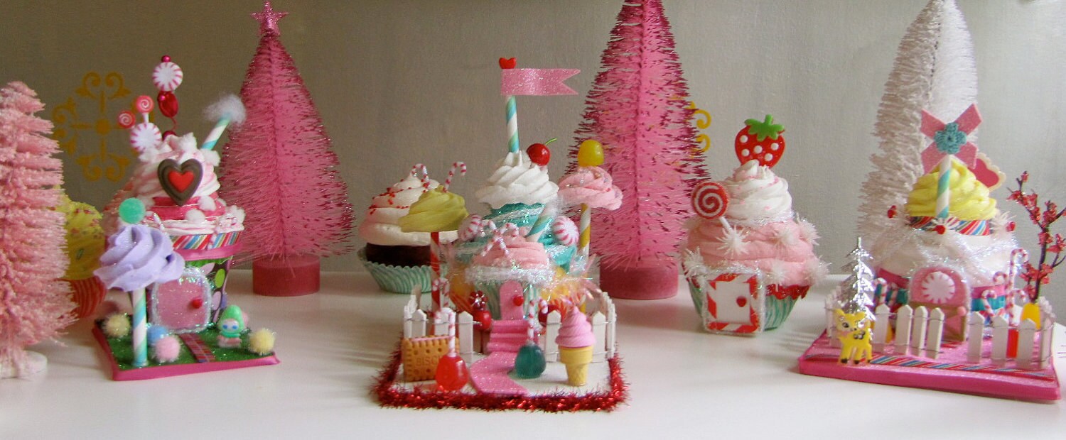 Cupcake Land Collection Sugar Plum Village 2011 Limited Ed. - Etsy