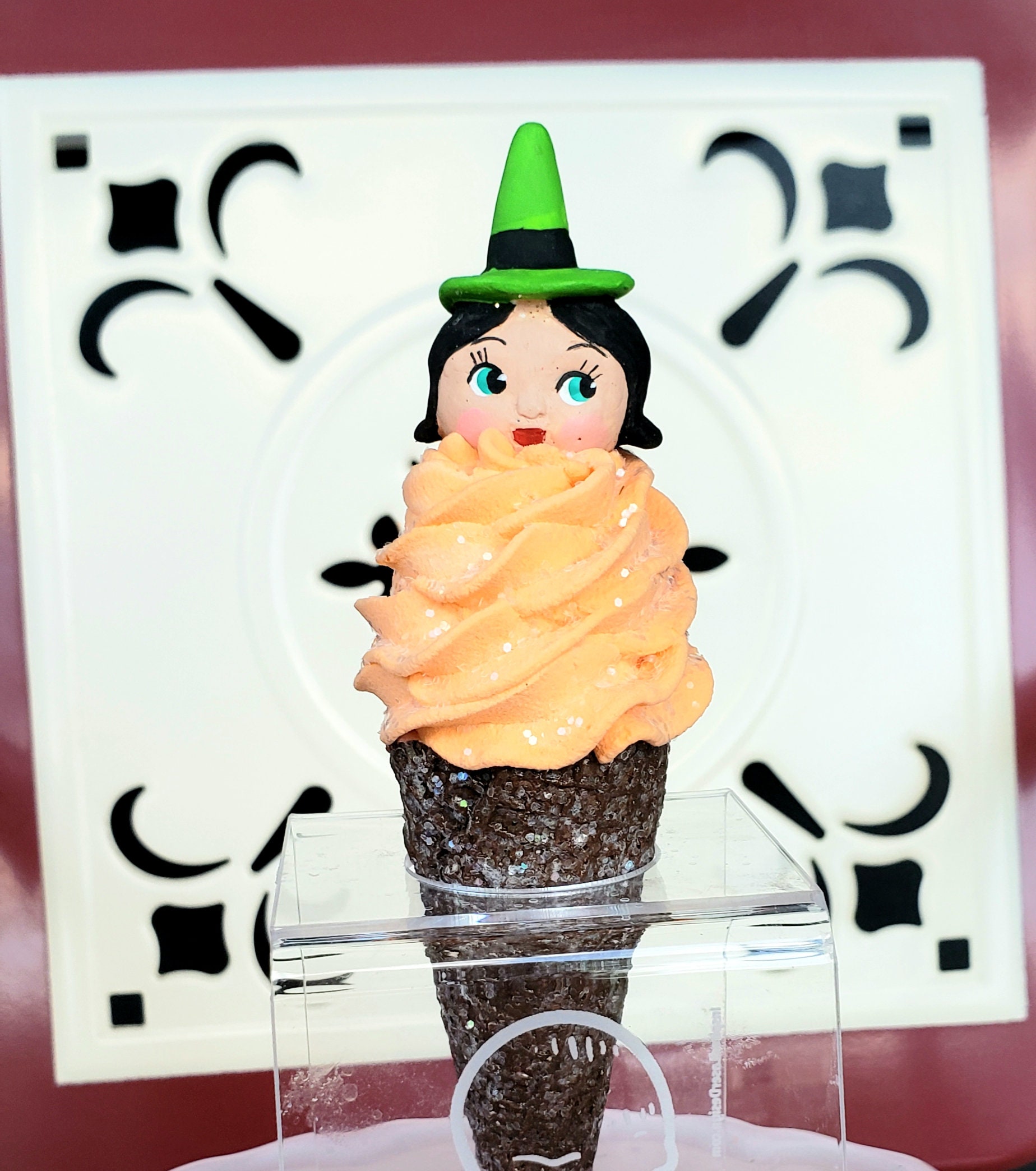 Halloween Witch Ice Cream Cone. Halloween Decor | Etsy