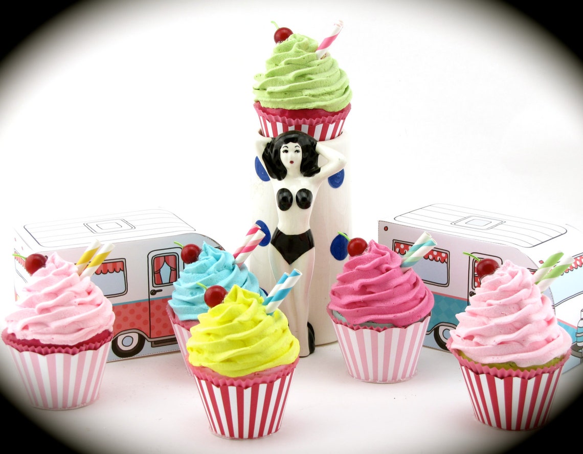 Fake Cupcake & Retro Inspired Travel Trailer Gift Box Set | Etsy