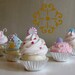 Fake Mini Cupcake Christmas Ornaments Sugar Plum Fairy Candy Cane and ...
