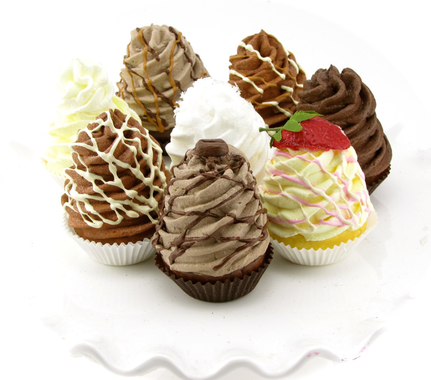 Fake Cupcakes Gourmet Collection Set 8 Lemon Turtle Pumpkin | Etsy