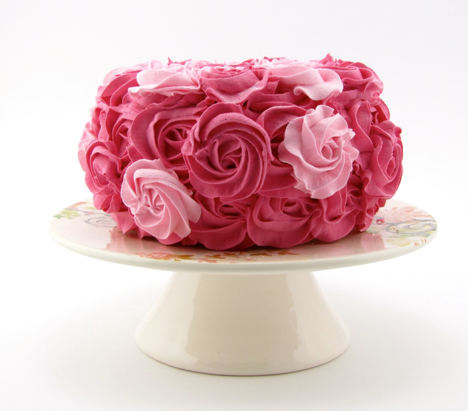 Rosette Fake Cake Hot Pink and Pink Frosting Approx. - Etsy