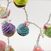 Candy Land Cupcake Lights String of Lights 10 Mini Cupcakes W/candy Fab ...