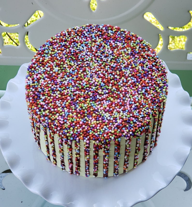 Fake Chocolate Drip Cake Lemon Frosting Cake Photo Prop. | Etsy