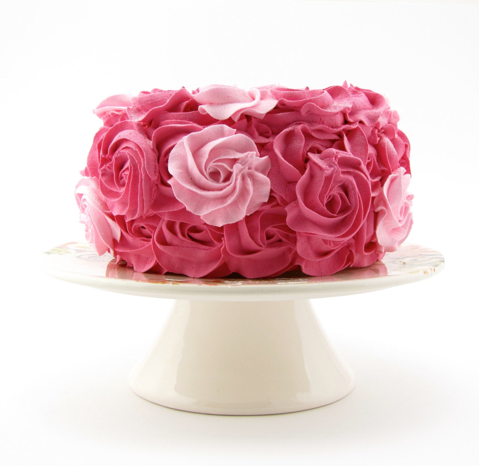 Rosette Fake Cake Hot Pink and Pink Frosting Approx. - Etsy