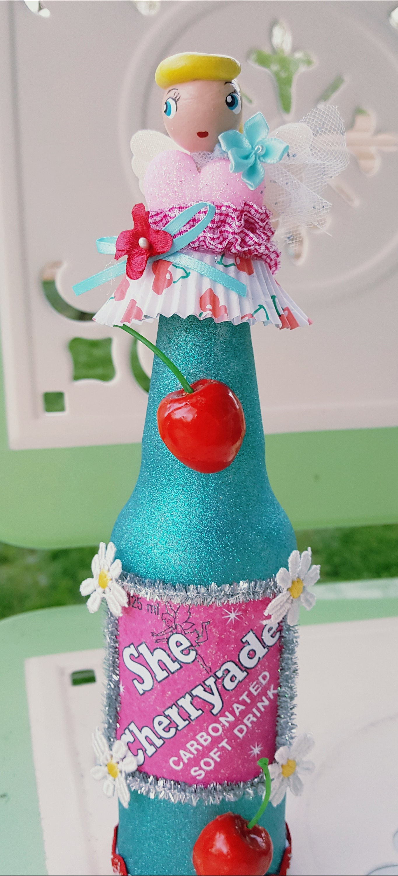 Valentine Gift. Soda Bottle Artwork. Soda Pop Pixies. Cherry - Etsy España