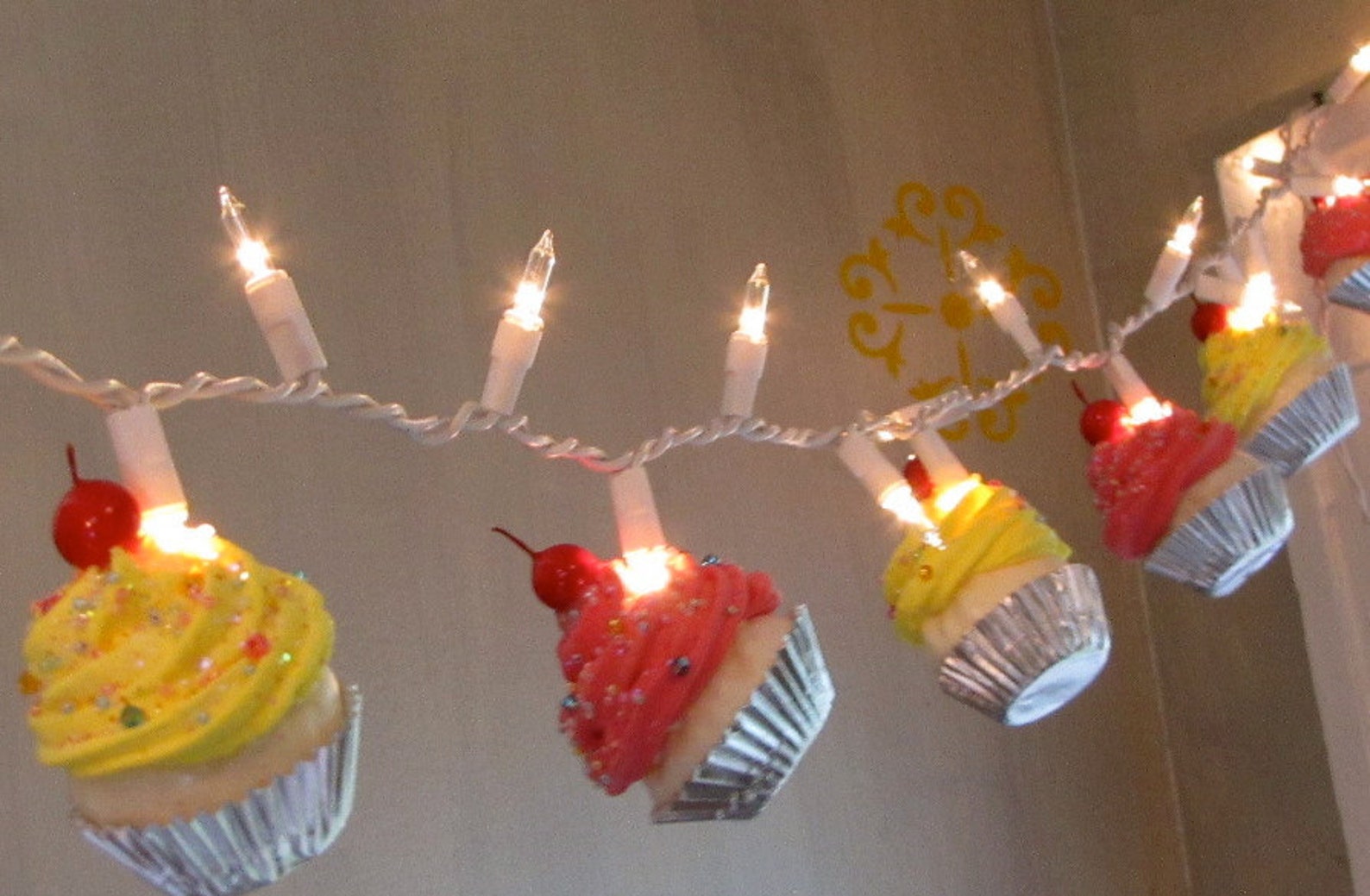 Fake Cupcake String of Lights Whimsical Wonderland Collection - Etsy