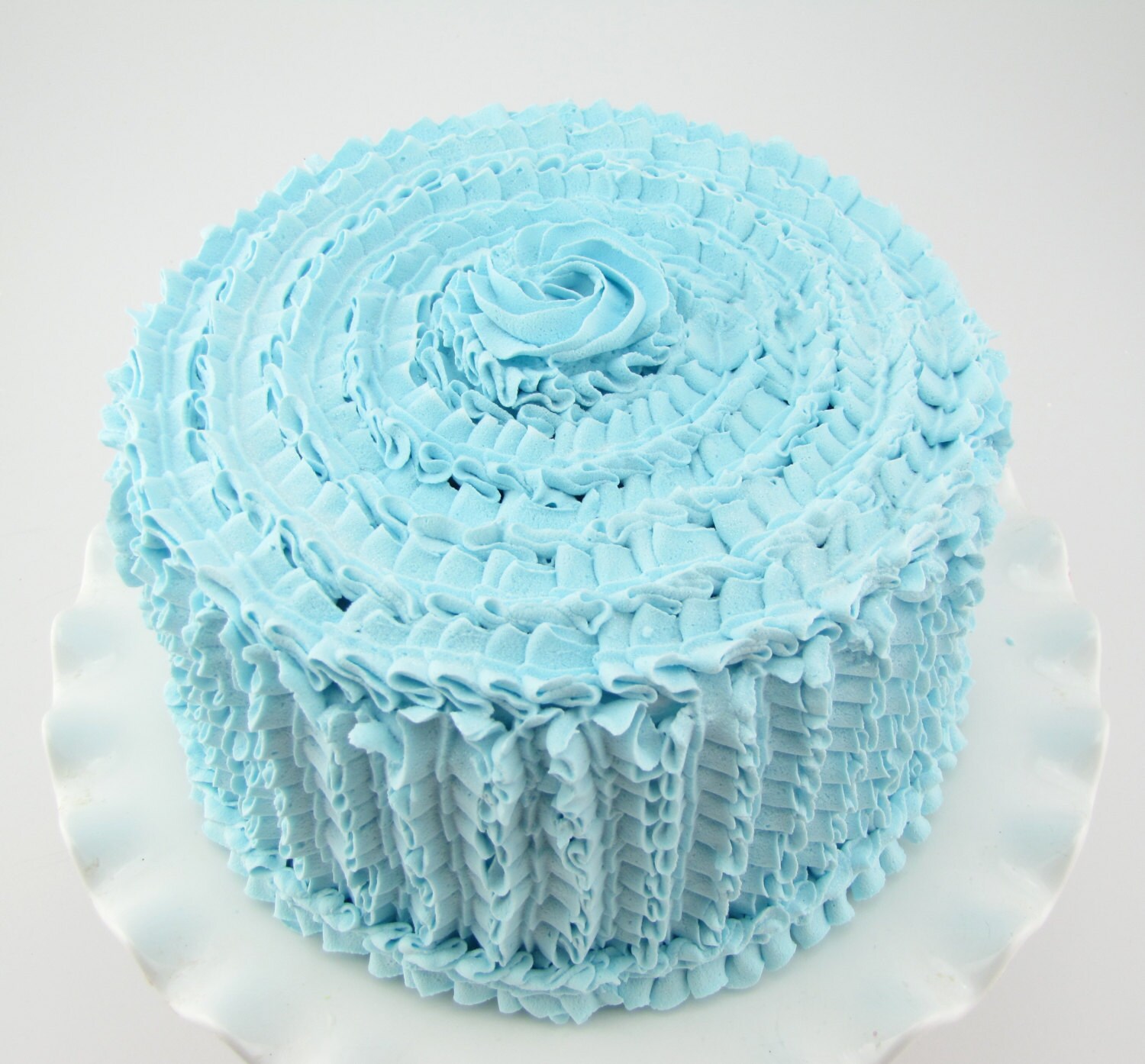 Fake Ruffle Cake Blue Ruffle Cake Approx. 8.5w X - Etsy