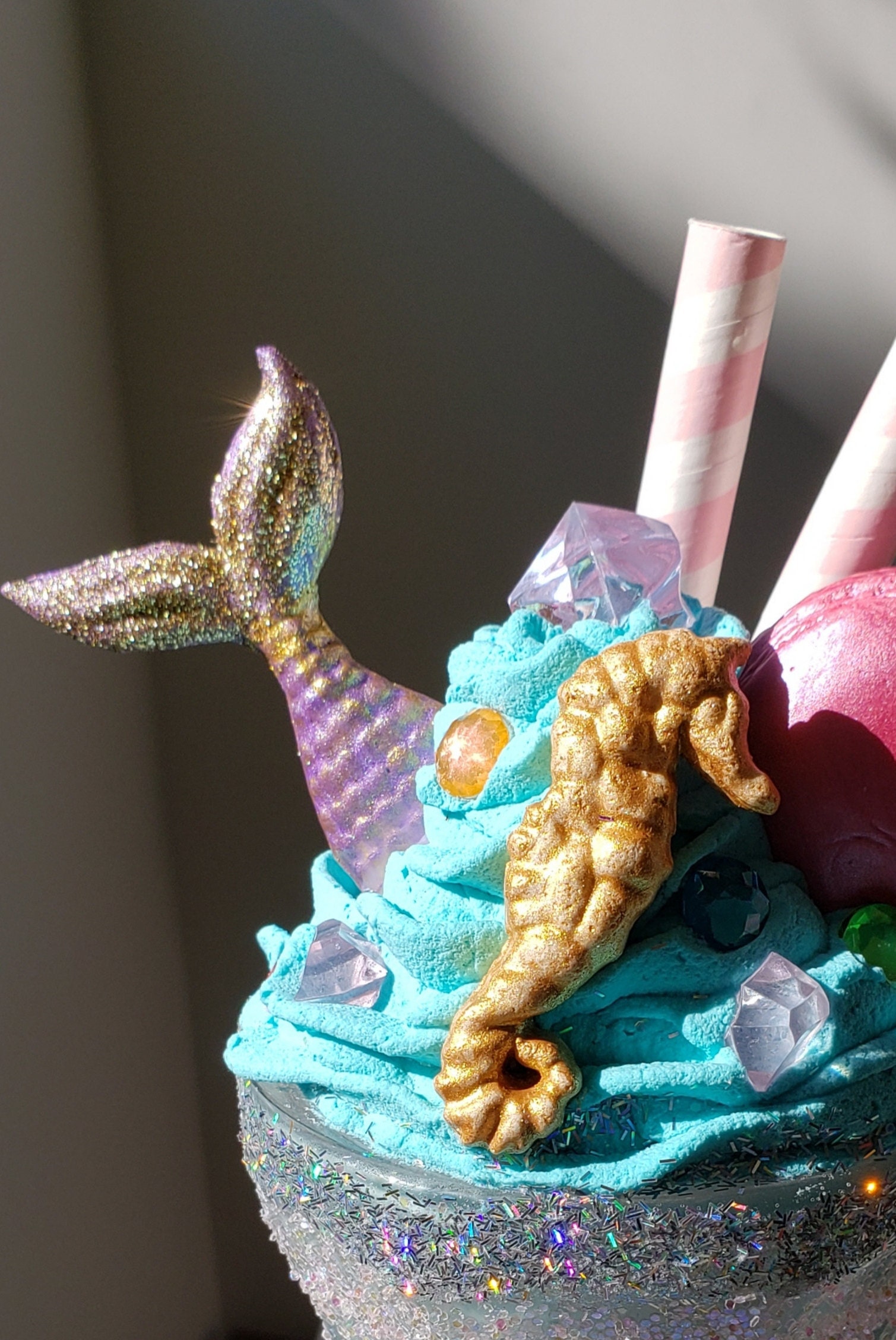 Mermaid Milkshake Mermaid and Seahorse Birthday Party Decor. | Etsy