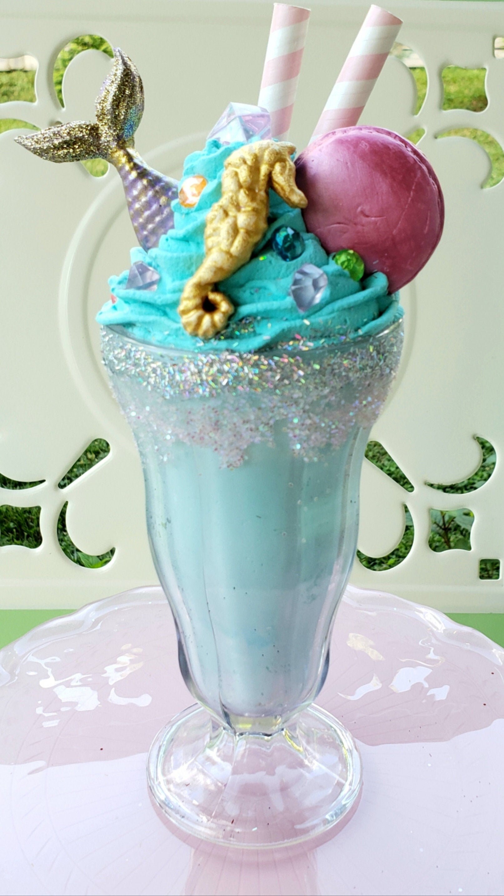 Mermaid Milkshake Mermaid and Seahorse Birthday Party Decor. | Etsy