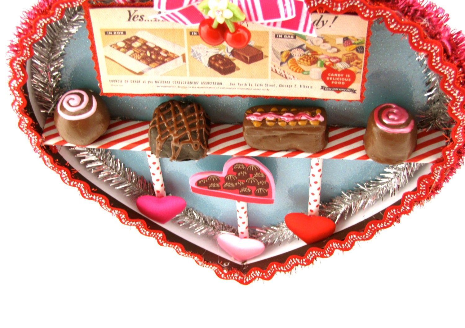 Fake Chocolate Box of Candy Artwork i Heart - Etsy