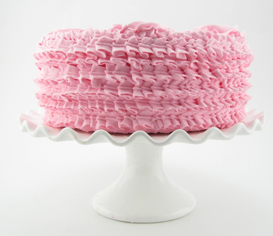 Fake Rosette and Ruffle Pink Cake. Fab Kitchen Decor Smash | Etsy