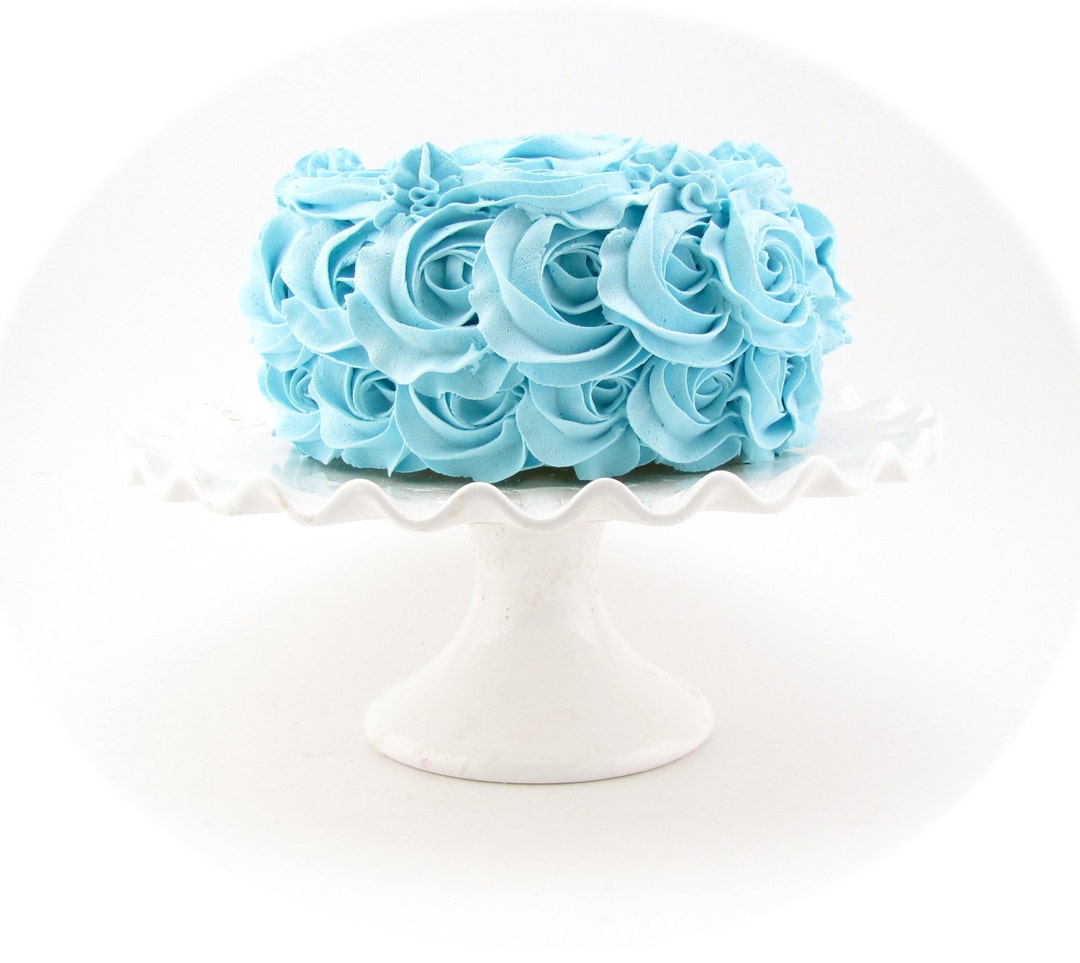 Rosette Fake Cake Blue Frosting Approx. 6.75"w X 4"h Fab Photo Prop ...