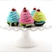 Fake Cupcake punk Rock Zebra Collection Set 6 Mini Size Cupcakes Zebra ...