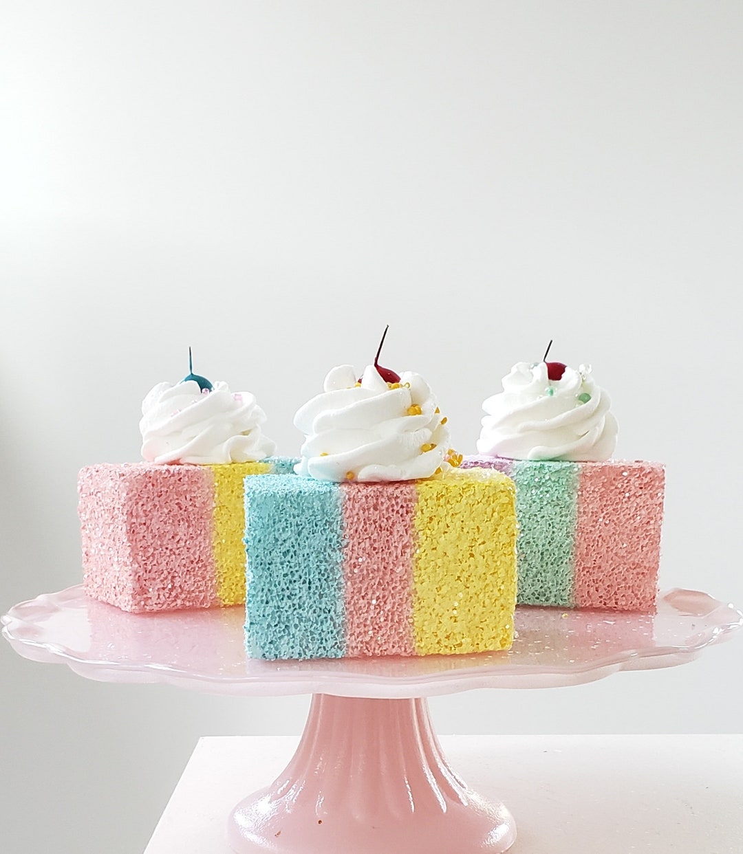 Candy Land Inspired "ice Cream Float Cake Ornaments" Set of (3 ...