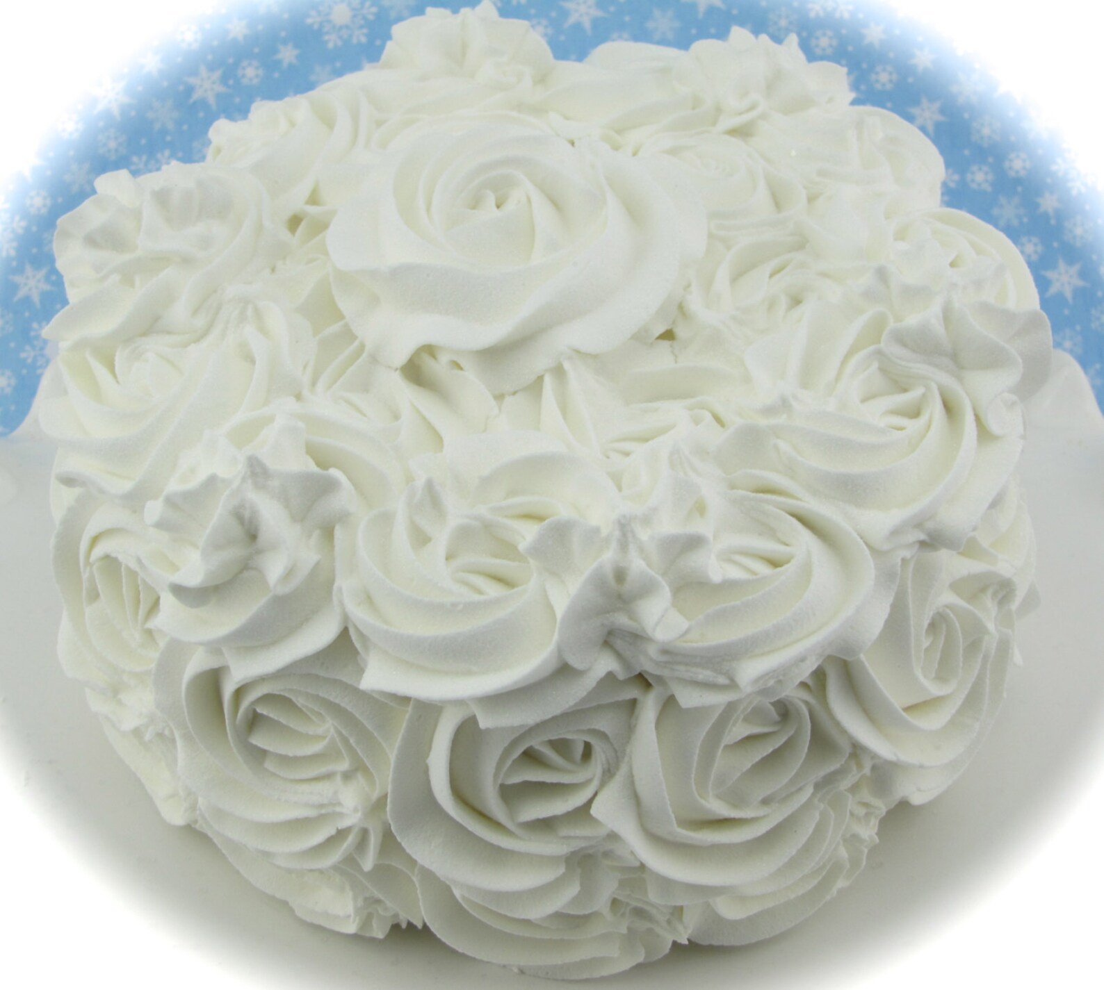 Rosette Fake Cake White Frosting Approx. 6.75w x | Etsy