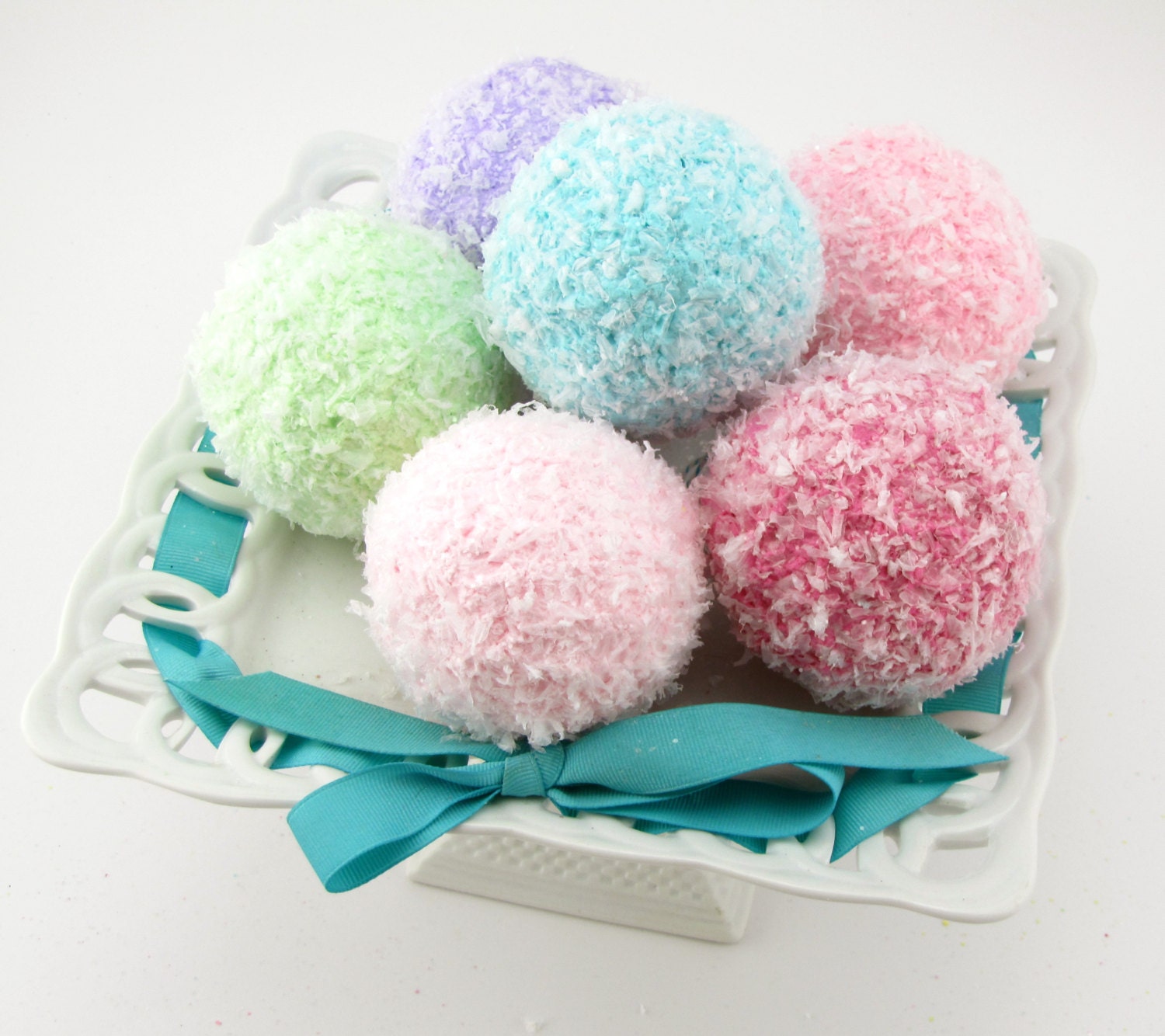 Snowball Ornaments Set of 6 Your Choice of Colors Can Be Used - Etsy
