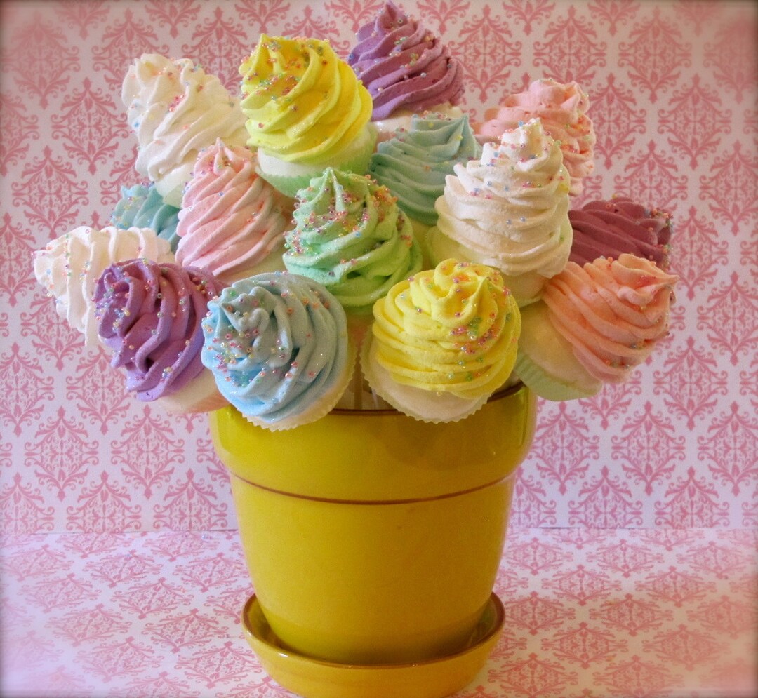 Fake Cupcake Lollipops sweet and Whimsy Collection 10 Mini Assorted ...