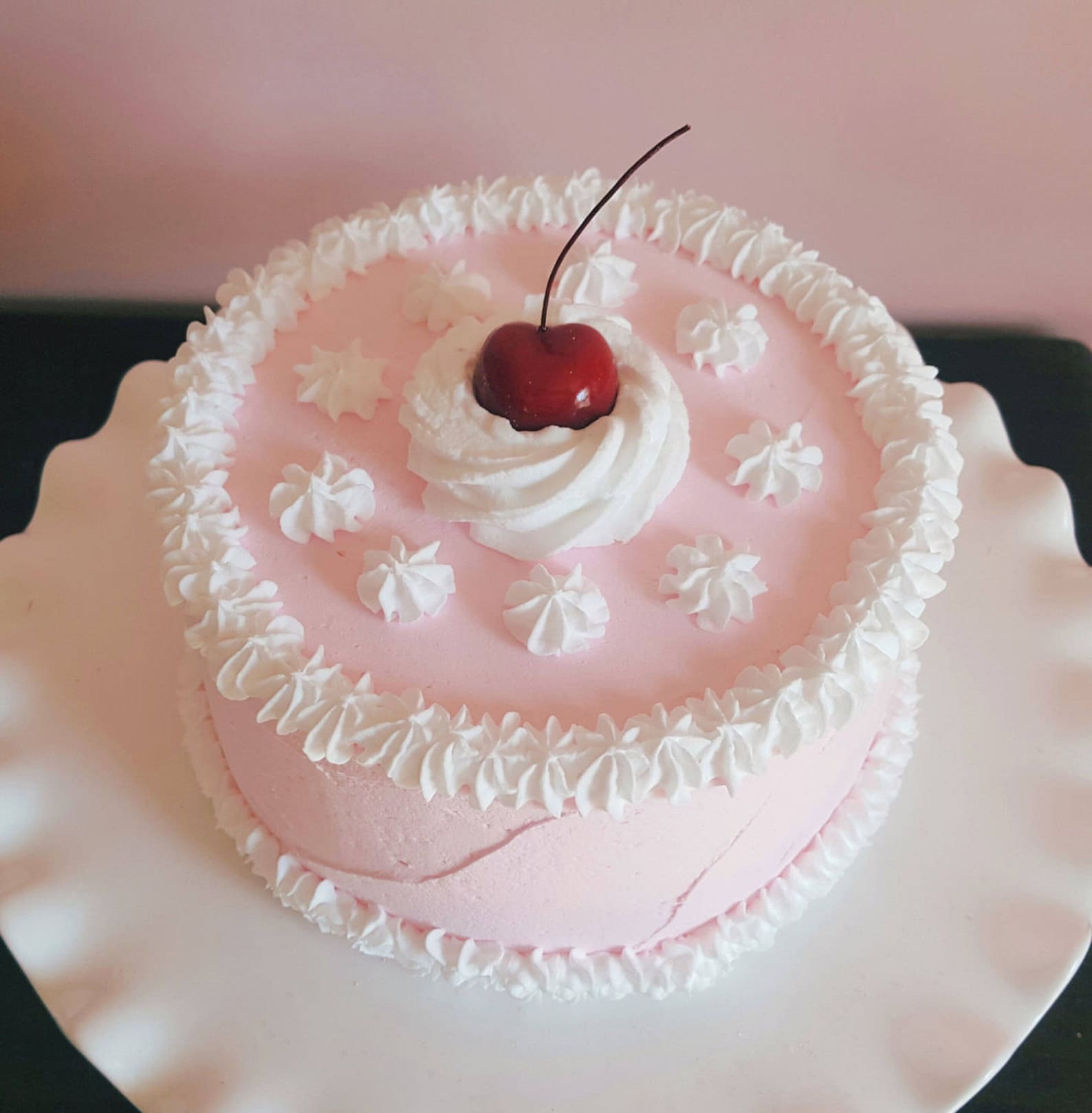 Fake Pink Cake With Cherry heavenly Cakes | Etsy