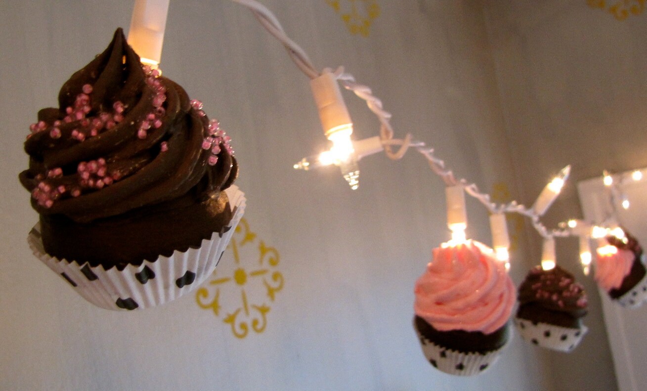 Fake Cupcake String of Lights Lucy Collection 12 Legs Original - Etsy