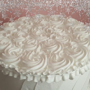 Fake White Cake With Rosettes. Jumbo Smash Cake Prop, First Birthday ...