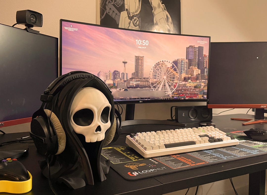Gothic Grim Reaper Headphone Stand - Etsy