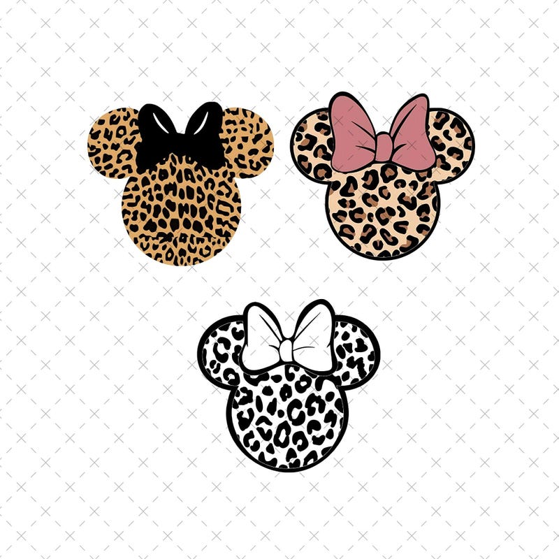Leopard Minnie Mouse - Etsy
