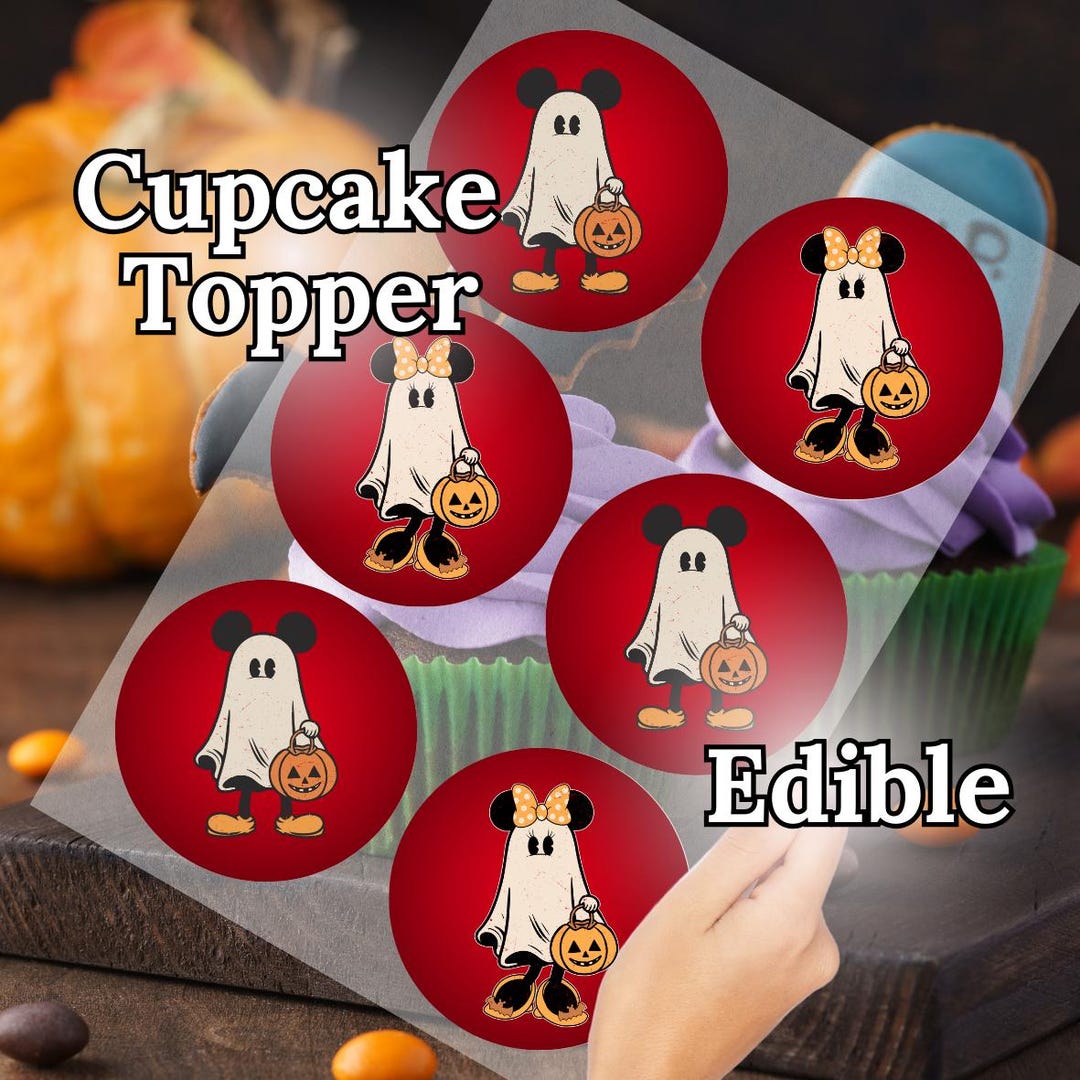 Circle Frosting Sheet Edible Cupcake or Cookie Topper Halloween Edible ...